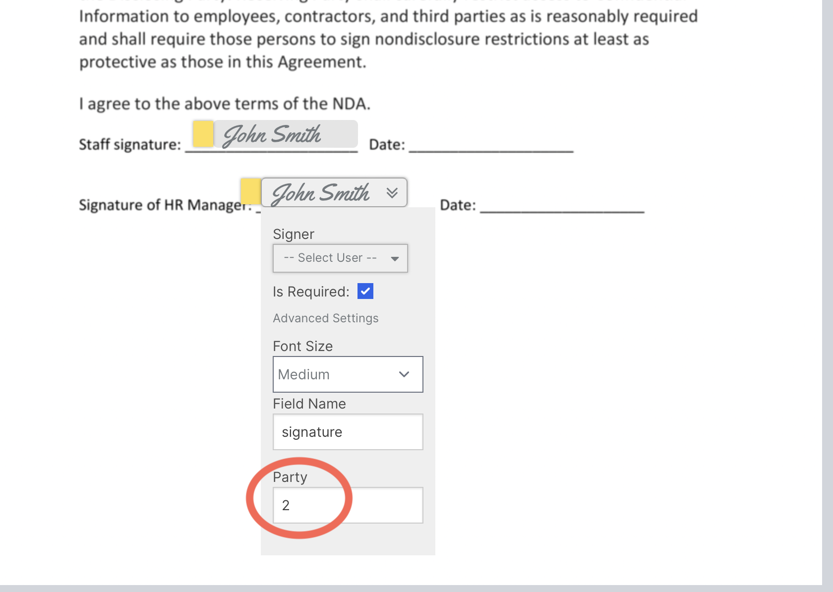 Employer/Admin Signature (Sign-Off) – Edoc Service