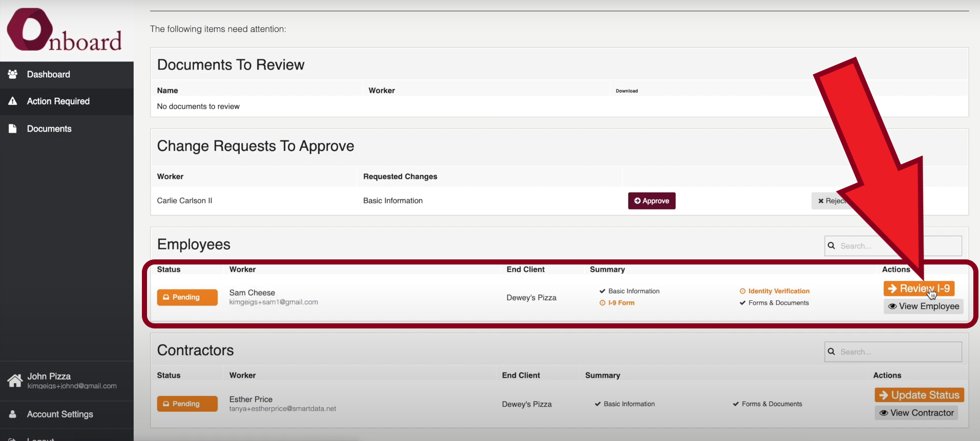 Complete and Review the I-9 – Edoc Service